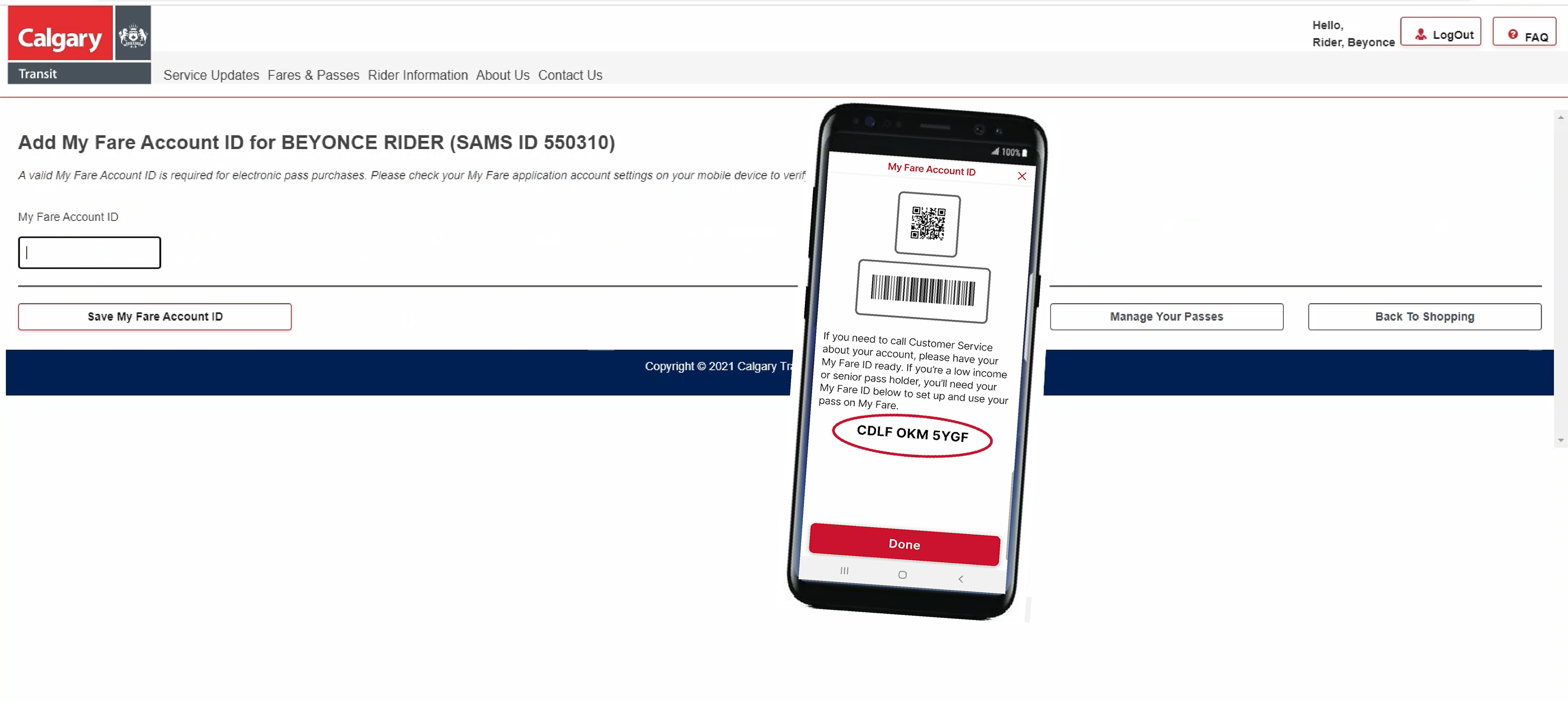 Low Income and Senior Passes on My Fare